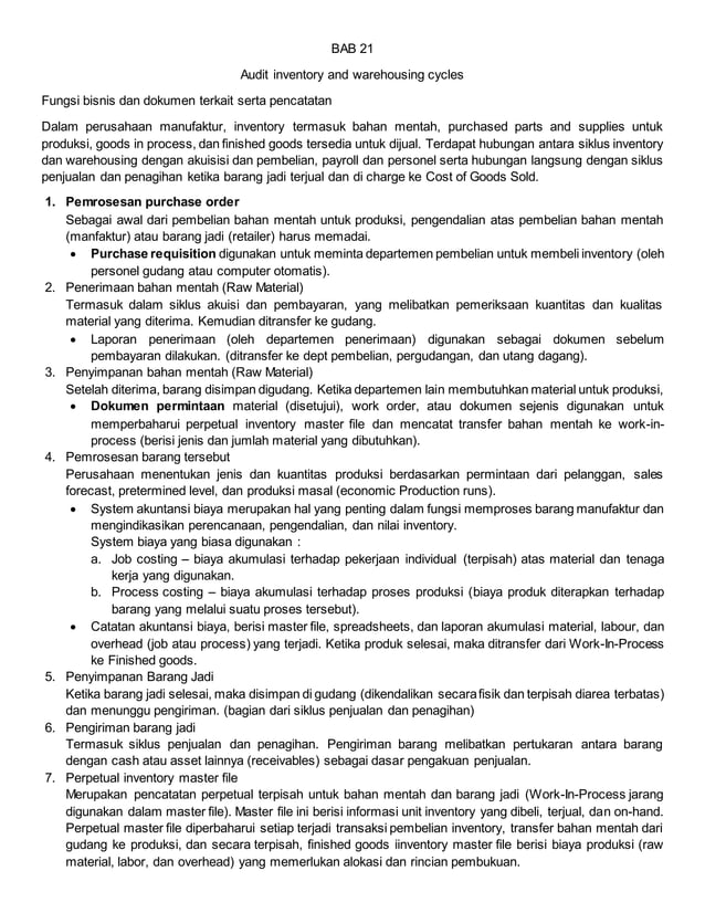 (Pert 6) bab 21 siklus inventory dan warehousing | DOCX