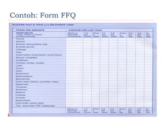 Pert 6 ffq dan dietary history | PPTX