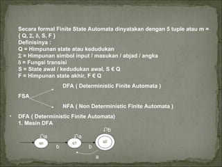 Pert 6 NFA atau Nondeterminictic finite automate.ppt