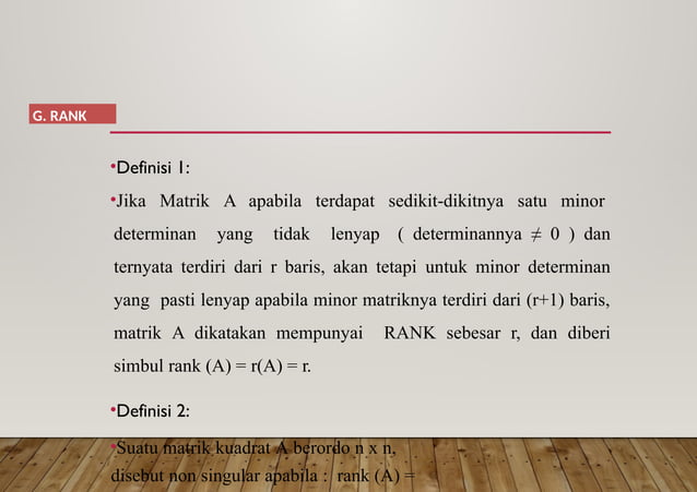 definisi matriks. jenis jenis matriks. operasi pada matriks | PPT