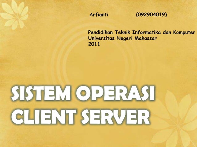 Sistem operasi client server | PPT