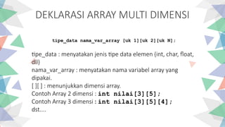 Pert 7 Array Multidimensi bagian dari struktur data.pptx