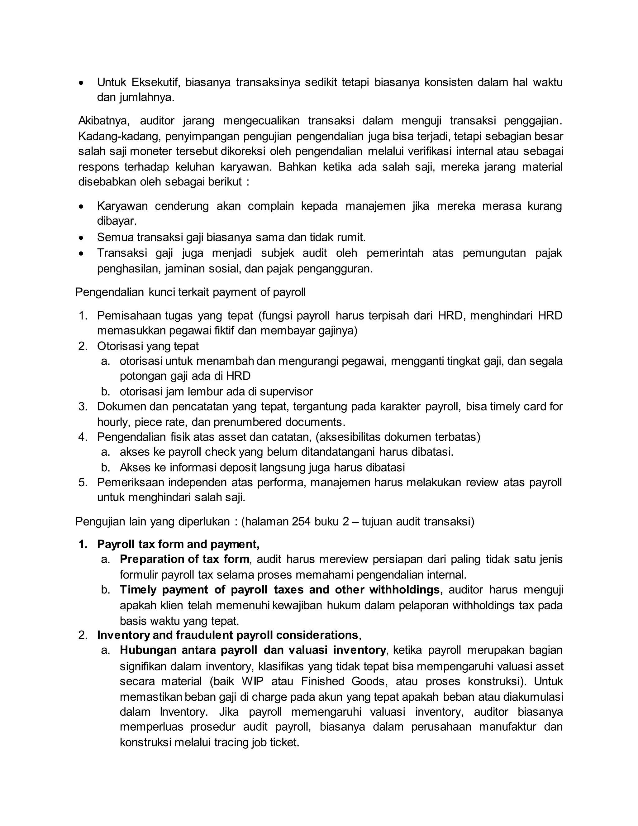 (Pert 7) bab 20 audit payroll and personnel cycles | DOCX