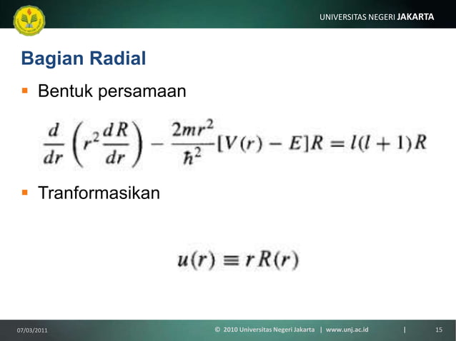 Pert 9 persamaan schrodinger dalam koordinat bola 3 d