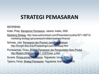Strategi Pemasaran dalam kaitannya perilaku konsumen | PPT