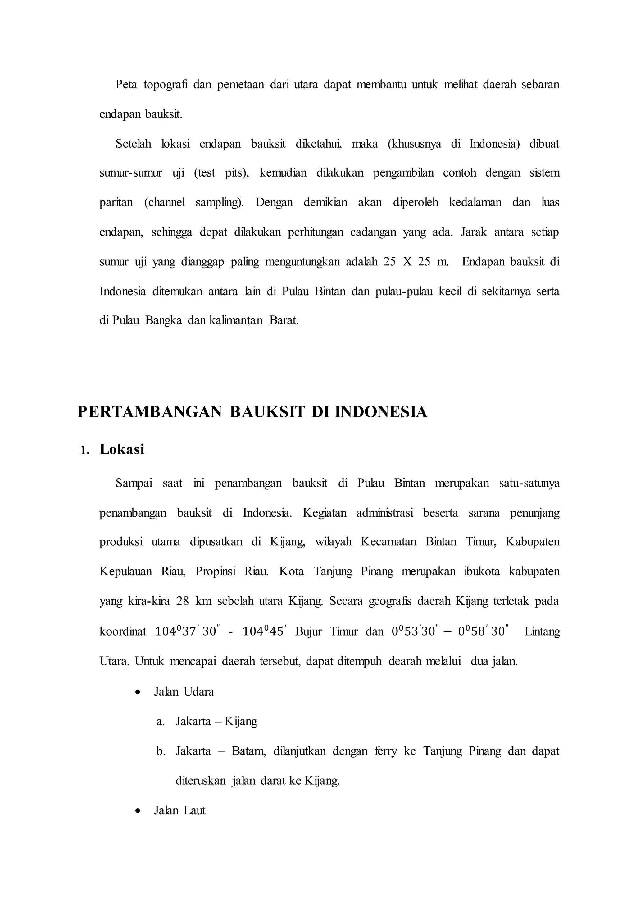 Pertambangan bauksit | DOCX