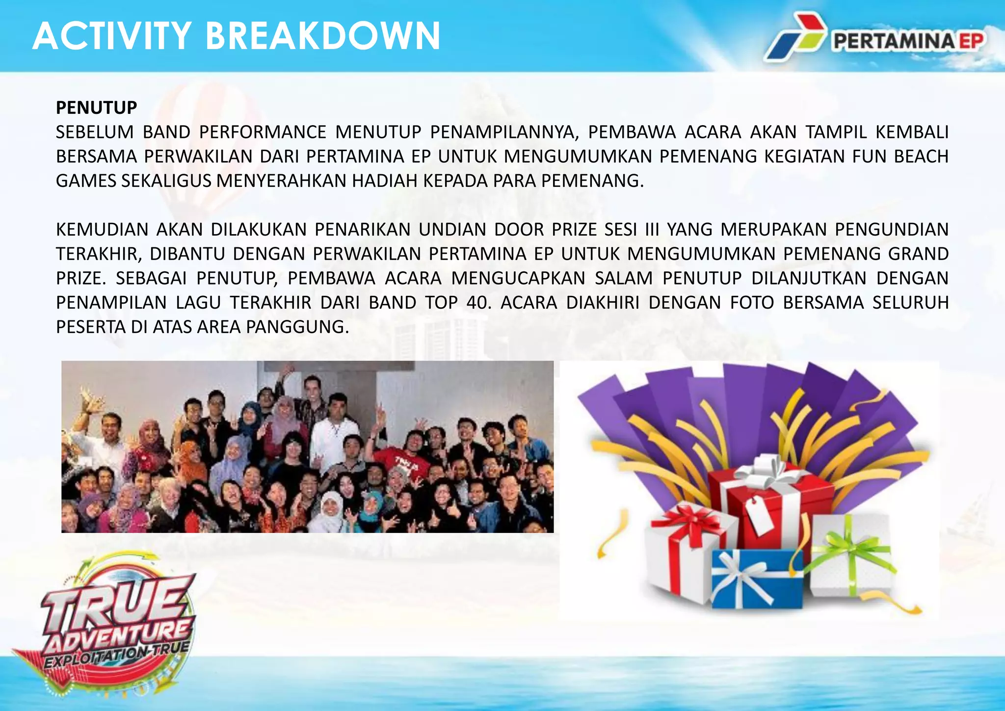 Proposal Pertamina True Adventure | PDF