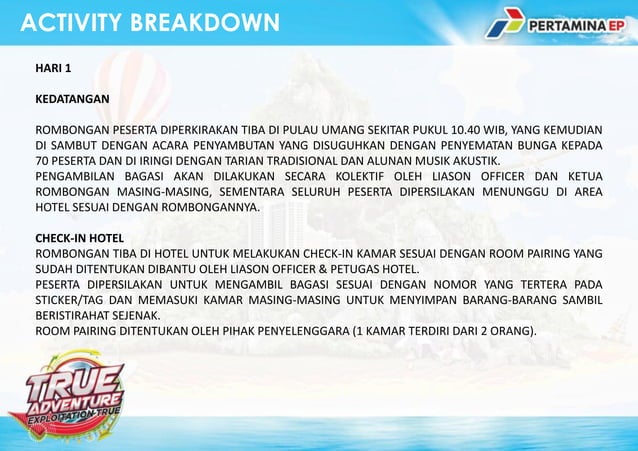 Proposal Pertamina True Adventure | PDF