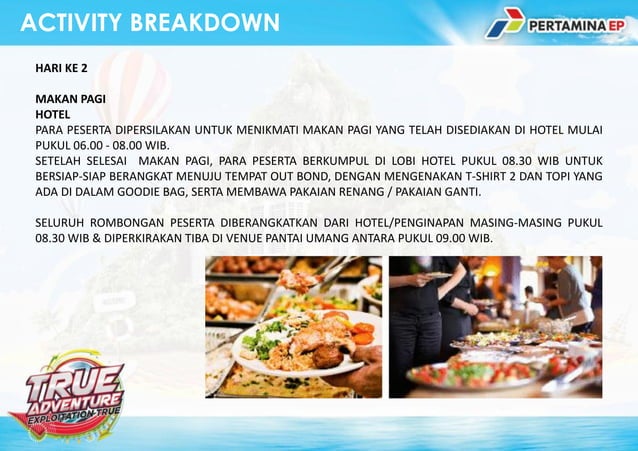 Proposal Pertamina True Adventure | PDF