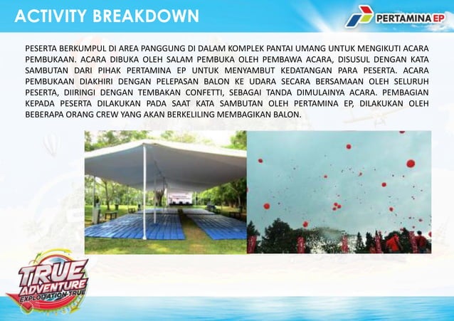 Proposal Pertamina True Adventure | PDF