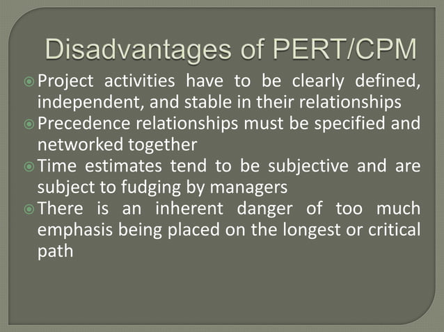 Pert and CPM | PPTX | Technology & Computing