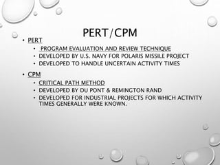 PERT and CPM | PPT