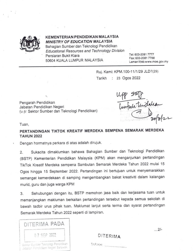 PERTANDINGAN TIK TOK MERDEKA SEMPENA SEMARAK MERDEKA TAHUN 2022 - PPD…