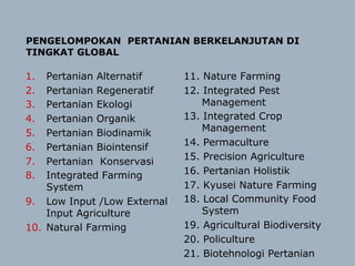 materi ilmu pertanian tentang pertanian yang berkelanjutan | PDF