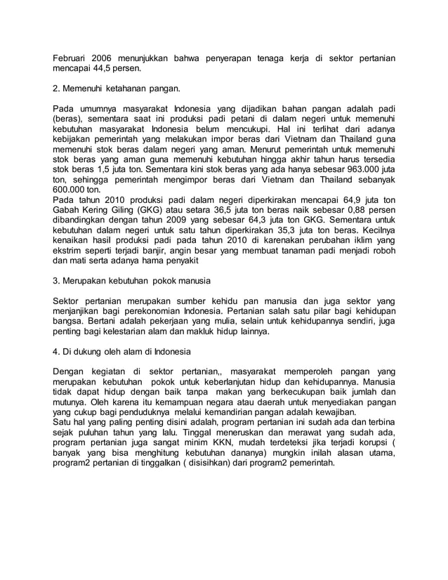 Pertanian di masa depan | DOC