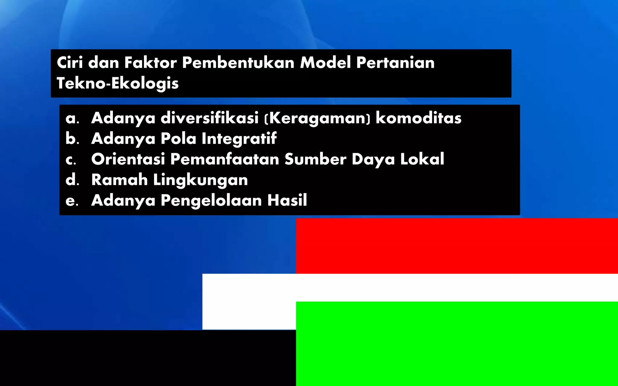 Pertanian tekno ekologis | PPTX
