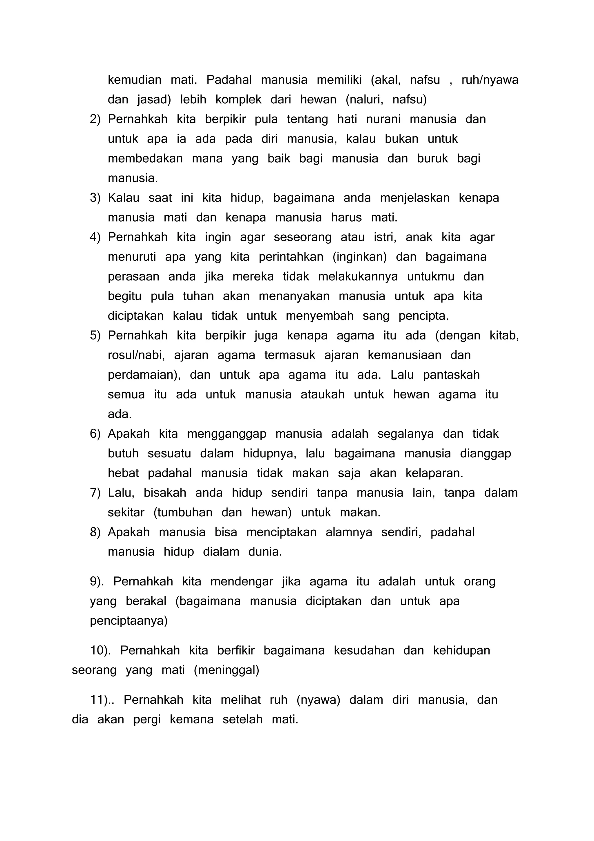 Pertanyaan sederhana untuk pemikiran atheis (a question for atheism ...