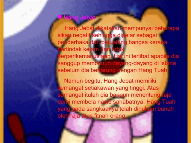 Pertarungan tuah dengan jebat | PPT