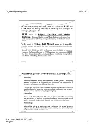 Pert & cpm | PDF