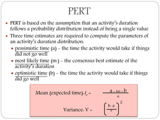 Pert, cpm & gert | PPTX