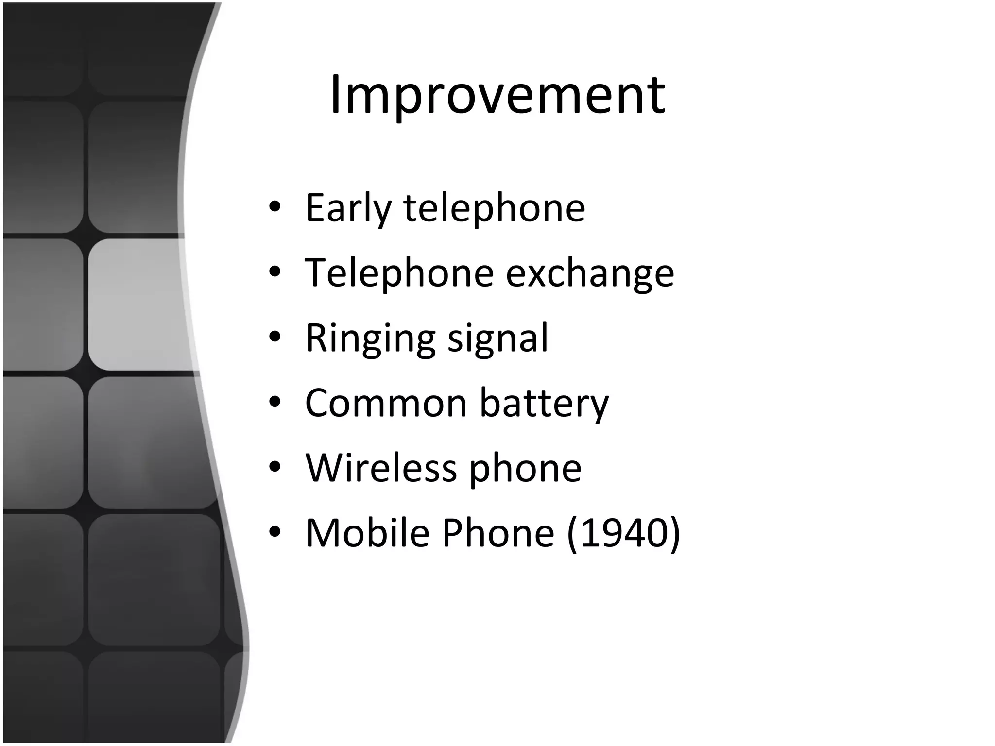 Transformation of Telephone | PPT