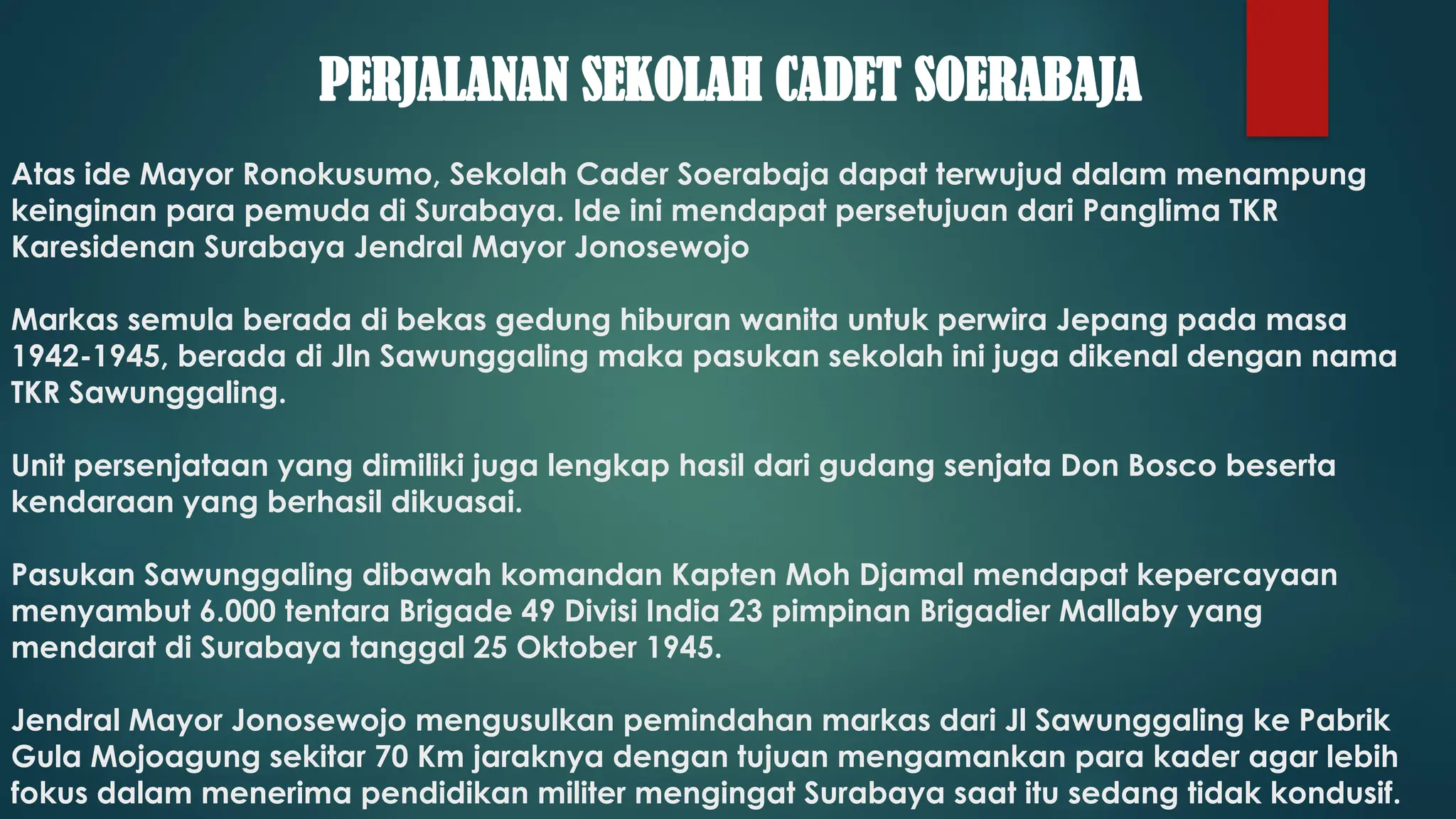 PERTEMPURAN JEMBATAN WONOKROMO DAN PERANAN ABITURENT SEKOLAH CADET ...