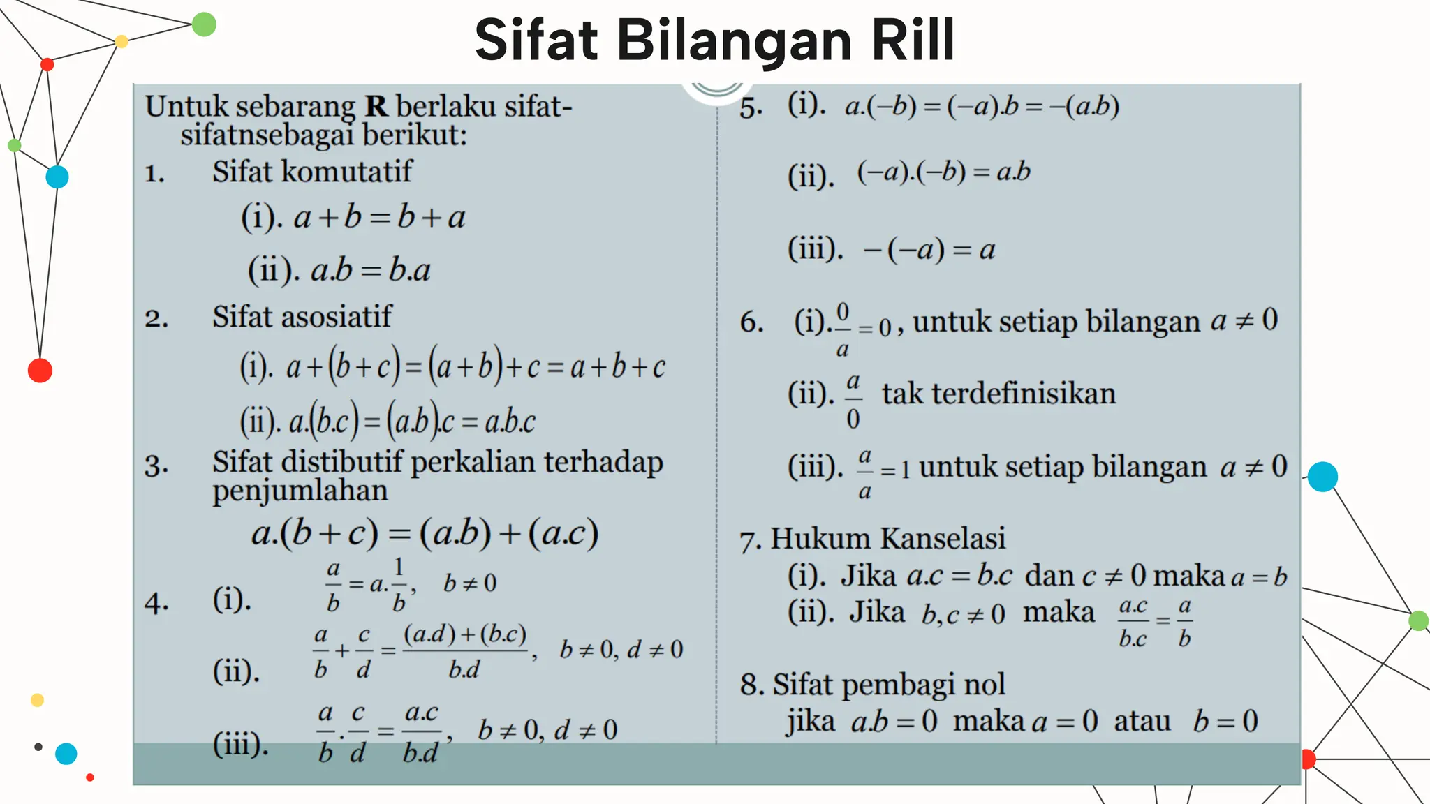 pertemuan pertama matematika dasar materi bilangan rill | PPT