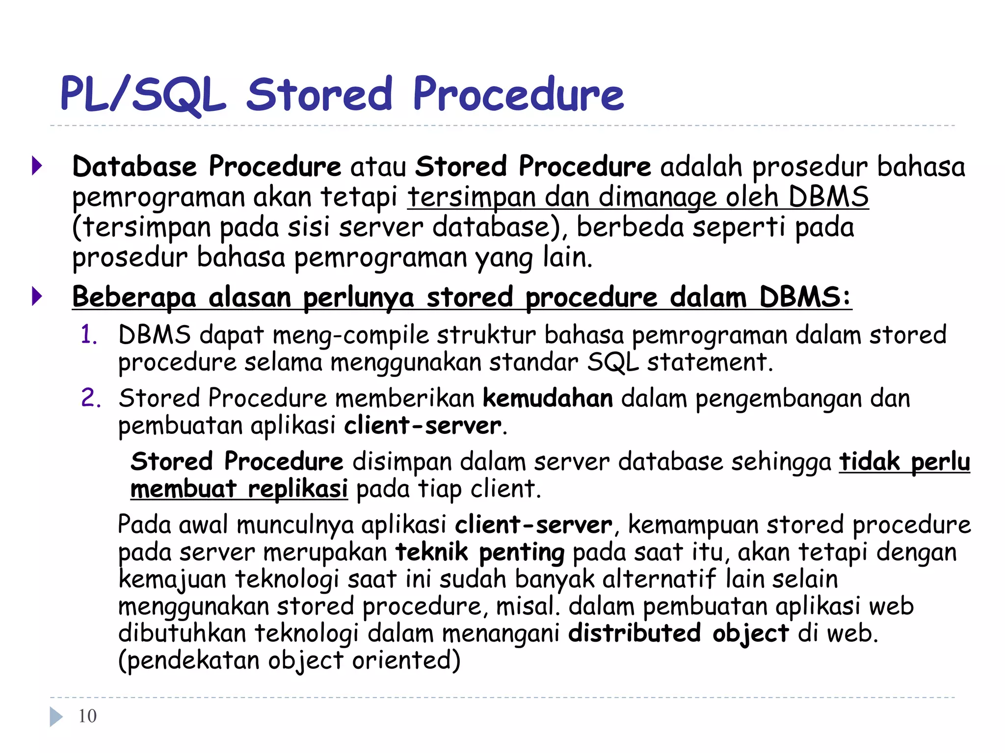 Pertemuan 09 (procedure dan function database) | PDF