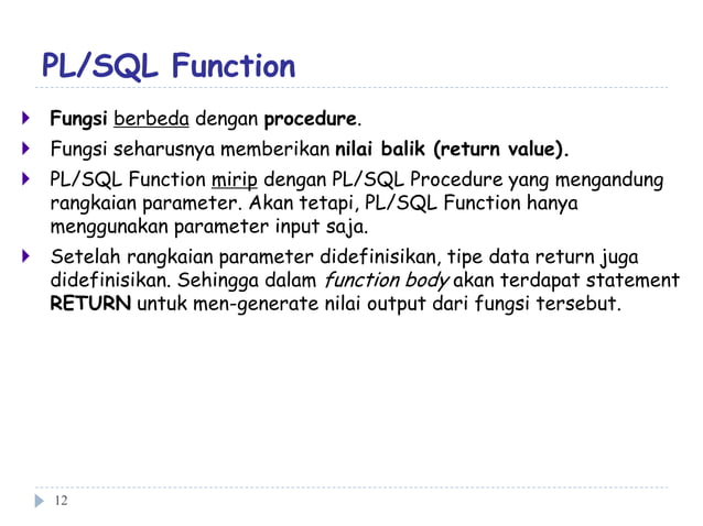 Pertemuan 09 (procedure dan function database) | PDF