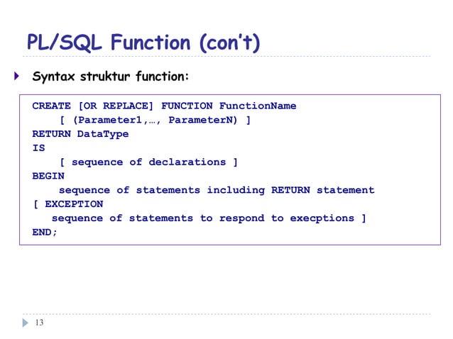Pertemuan 09 (procedure dan function database) | PDF