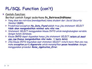 Pertemuan 09 (procedure dan function database) | PDF