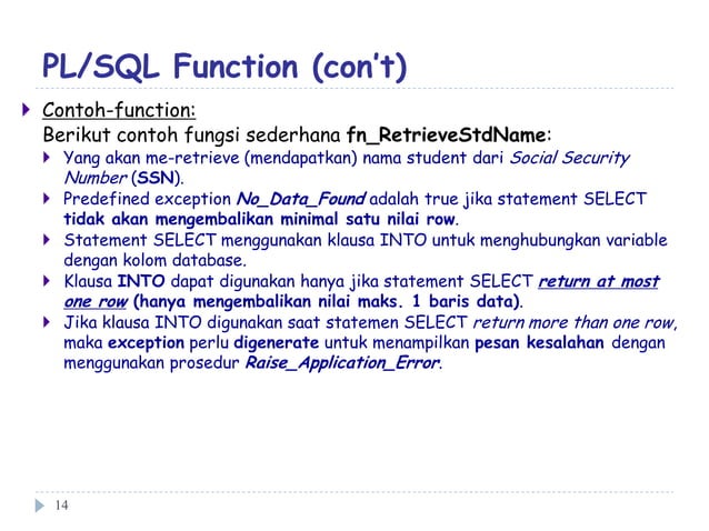 Pertemuan 09 (procedure dan function database) | PDF