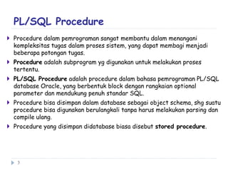 Pertemuan 09 (procedure dan function database) | PDF