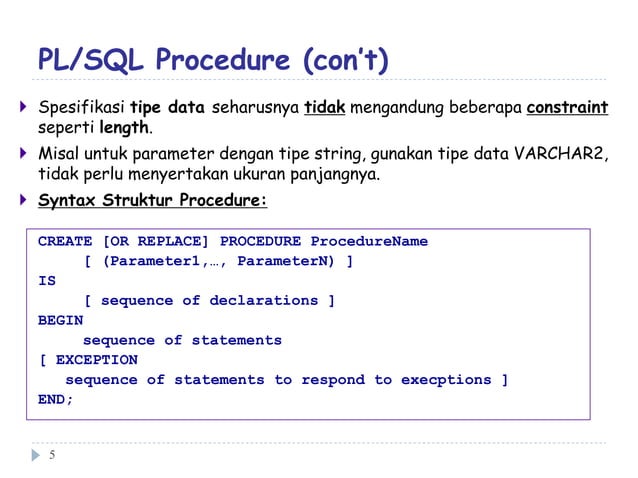 Pertemuan 09 (procedure dan function database) | PDF