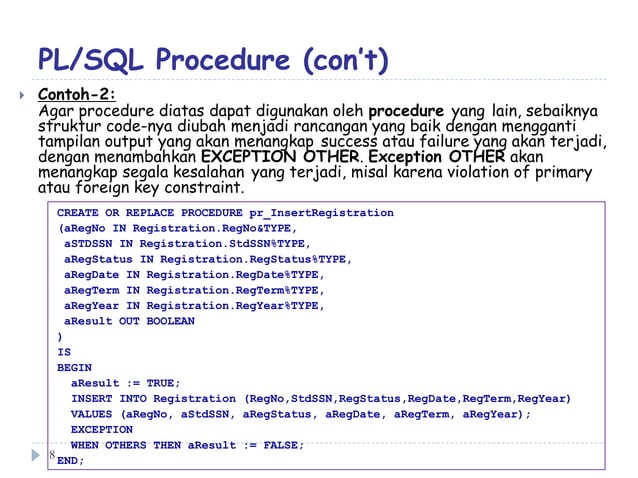 Pertemuan 09 (procedure dan function database) | PDF