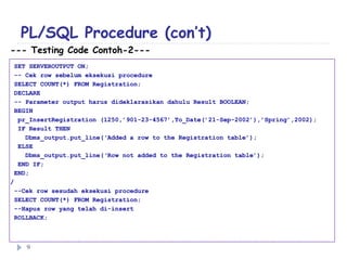 Pertemuan 09 (procedure dan function database) | PDF