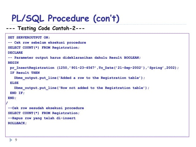 Pertemuan 09 (procedure dan function database) | PDF