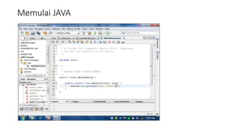 Pertemuan 1 - Pemrograman II - Netbeans | PPTX