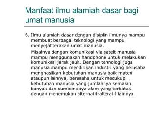 ILMU ALAMIAH DASAR (PENDAHULUAN) | PPT