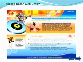 konsep dasar web desain | PPT
