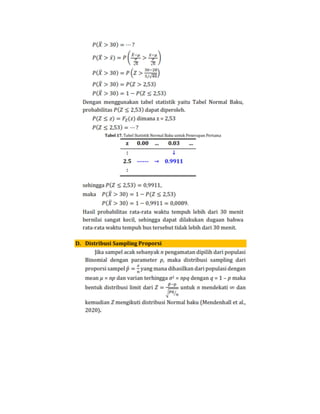 Distribusi Sampling Dalam Sinyal dan Pemodelan Sistem | PDF