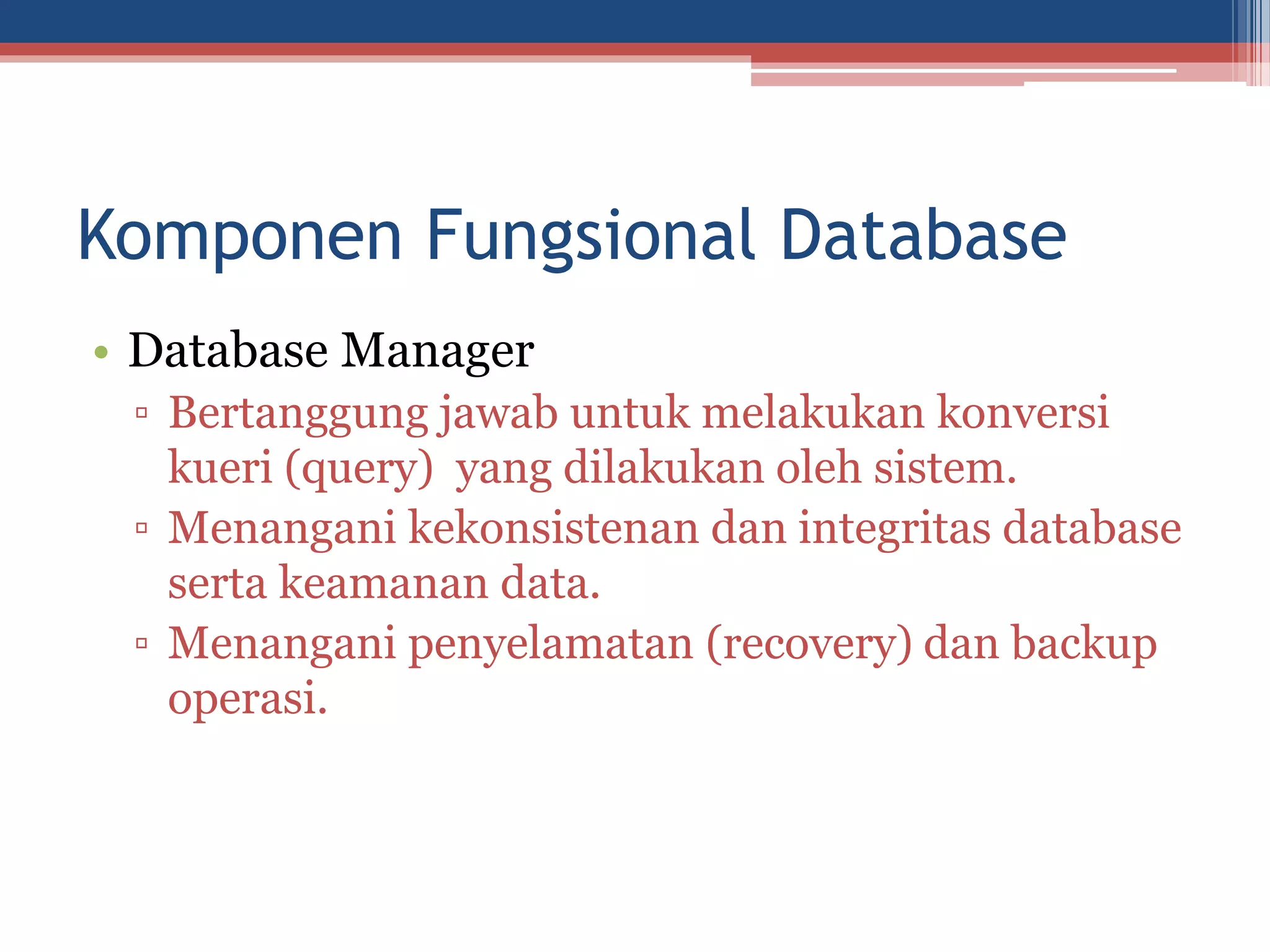 Database Introduction - Dasar Teori Basis Data | PPT