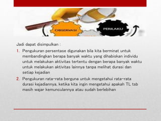 Pertemuan 3-EVENT SAMPLING & TIME SAMPLING | PPTX