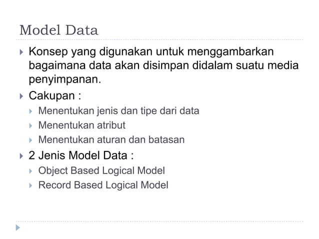 Database Introduction - Pemodelan Data | PPT