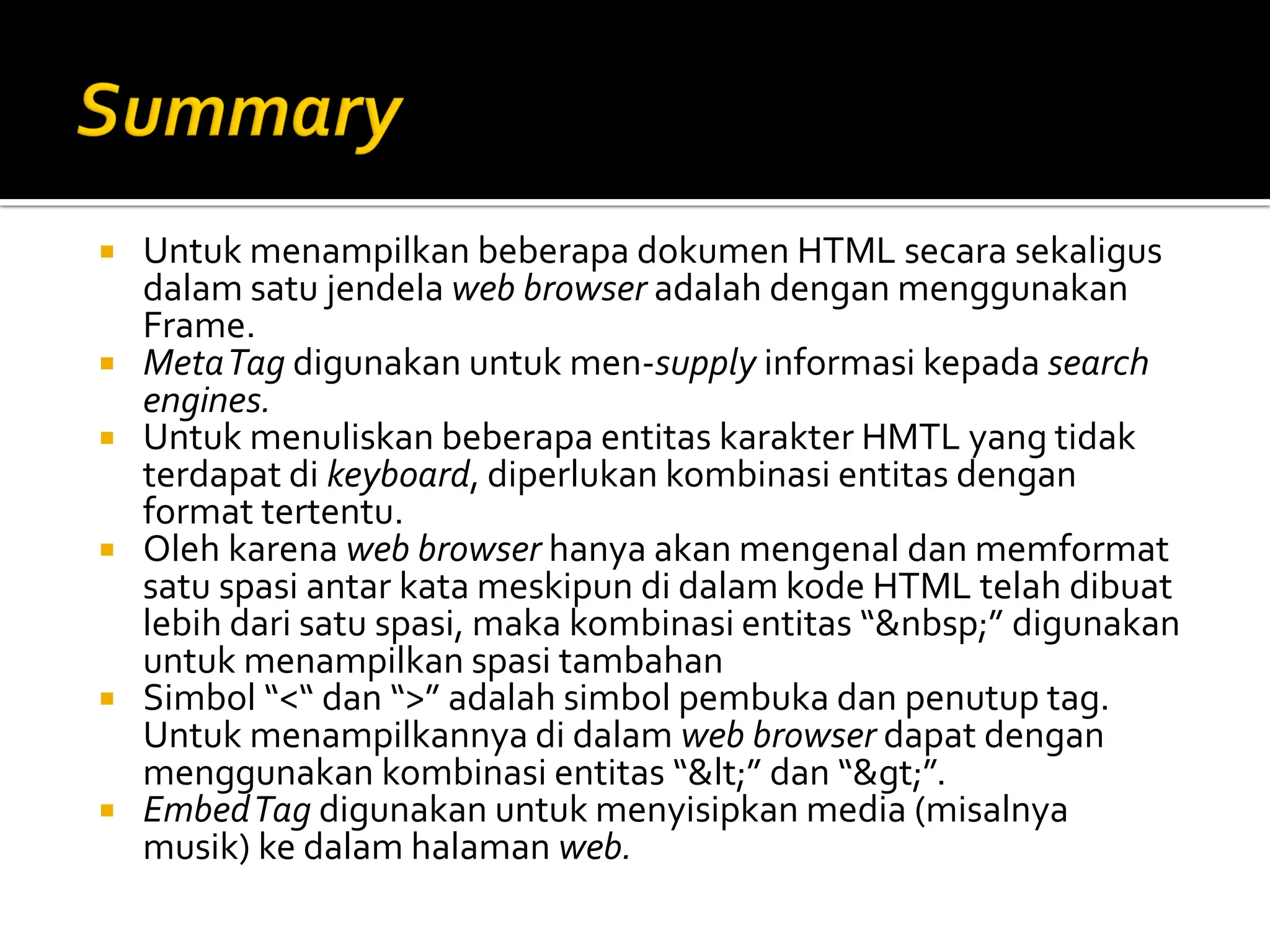 HTML - Penggunaan Form Frame dan Hyperlink | PDF
