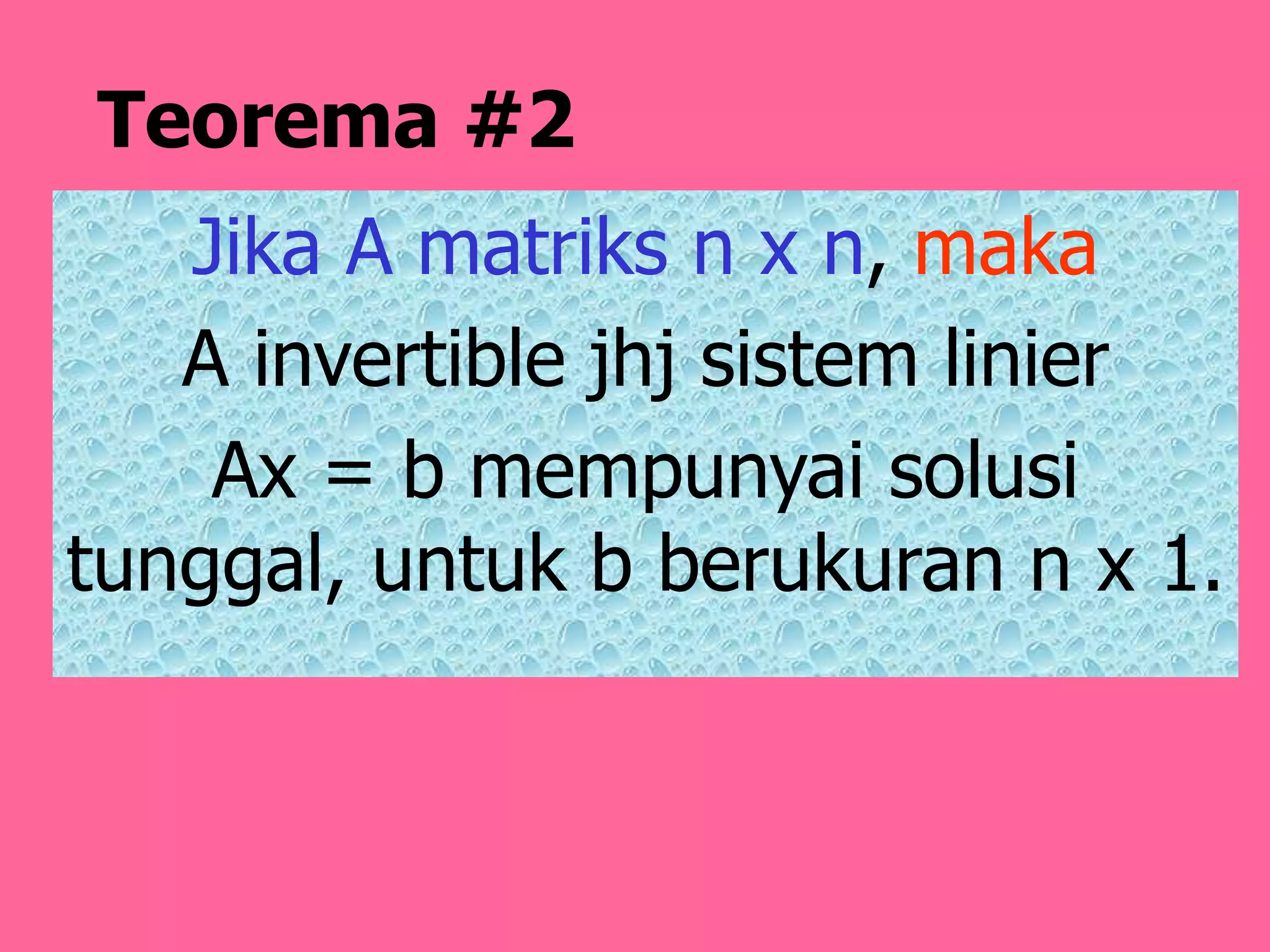 Sistem Homogen dan Invers-Matrik - Pertemuan 5. | PPTX