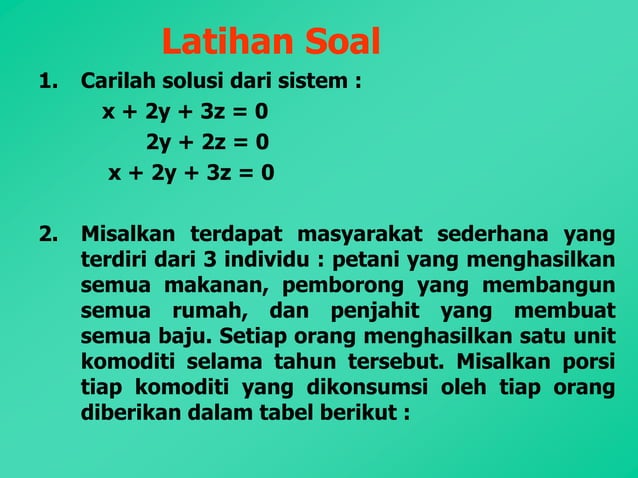 Sistem Homogen dan Invers-Matrik - Pertemuan 5. | PPTX