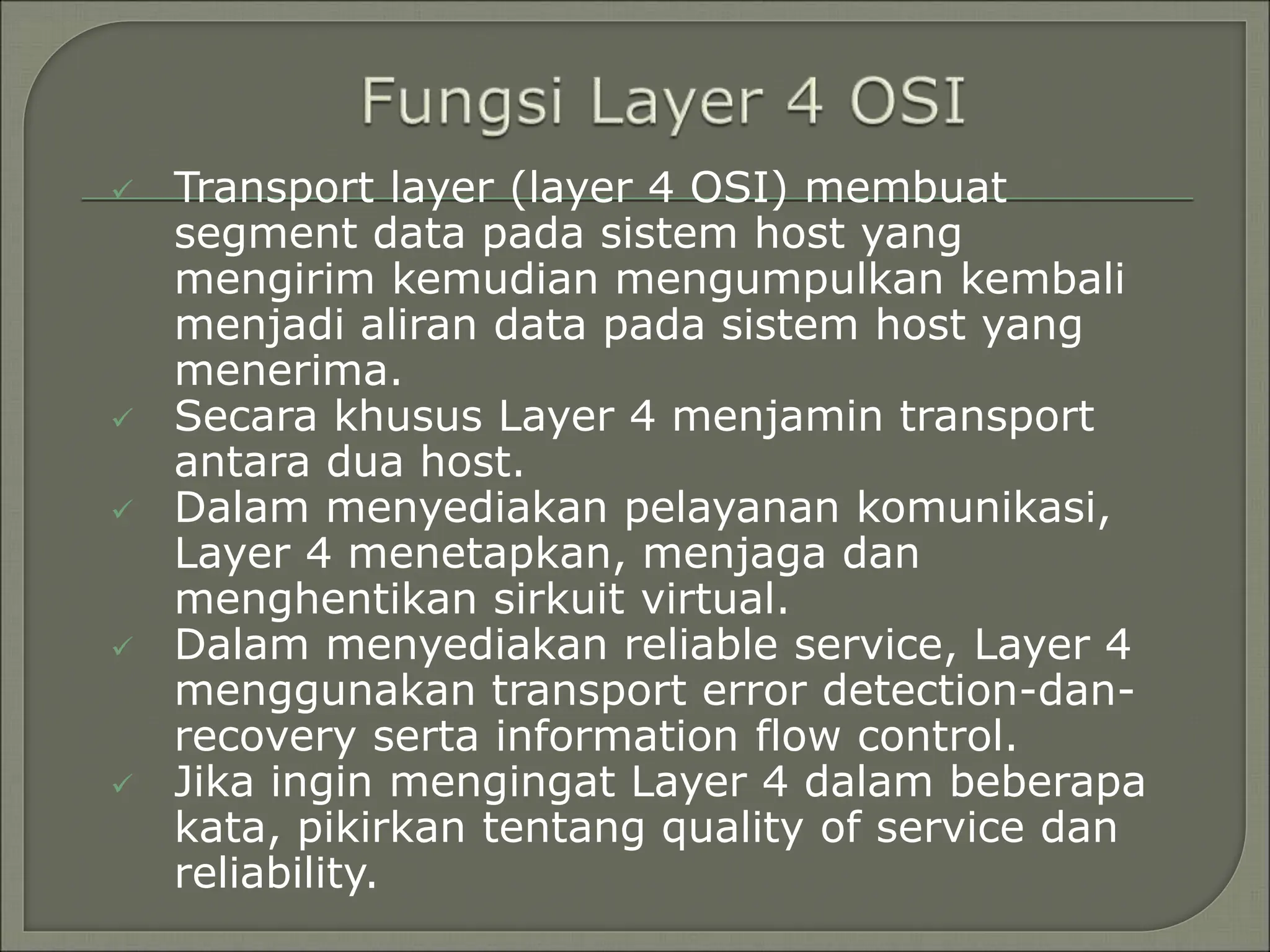 MENGENAL OSI MODEL DAN TCP/IP MODEL PADA JARINGAN | PPT