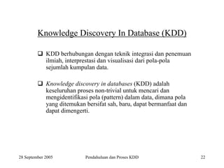 pendahuluan dan proses kdd | PPT