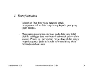 pendahuluan dan proses kdd | PPT